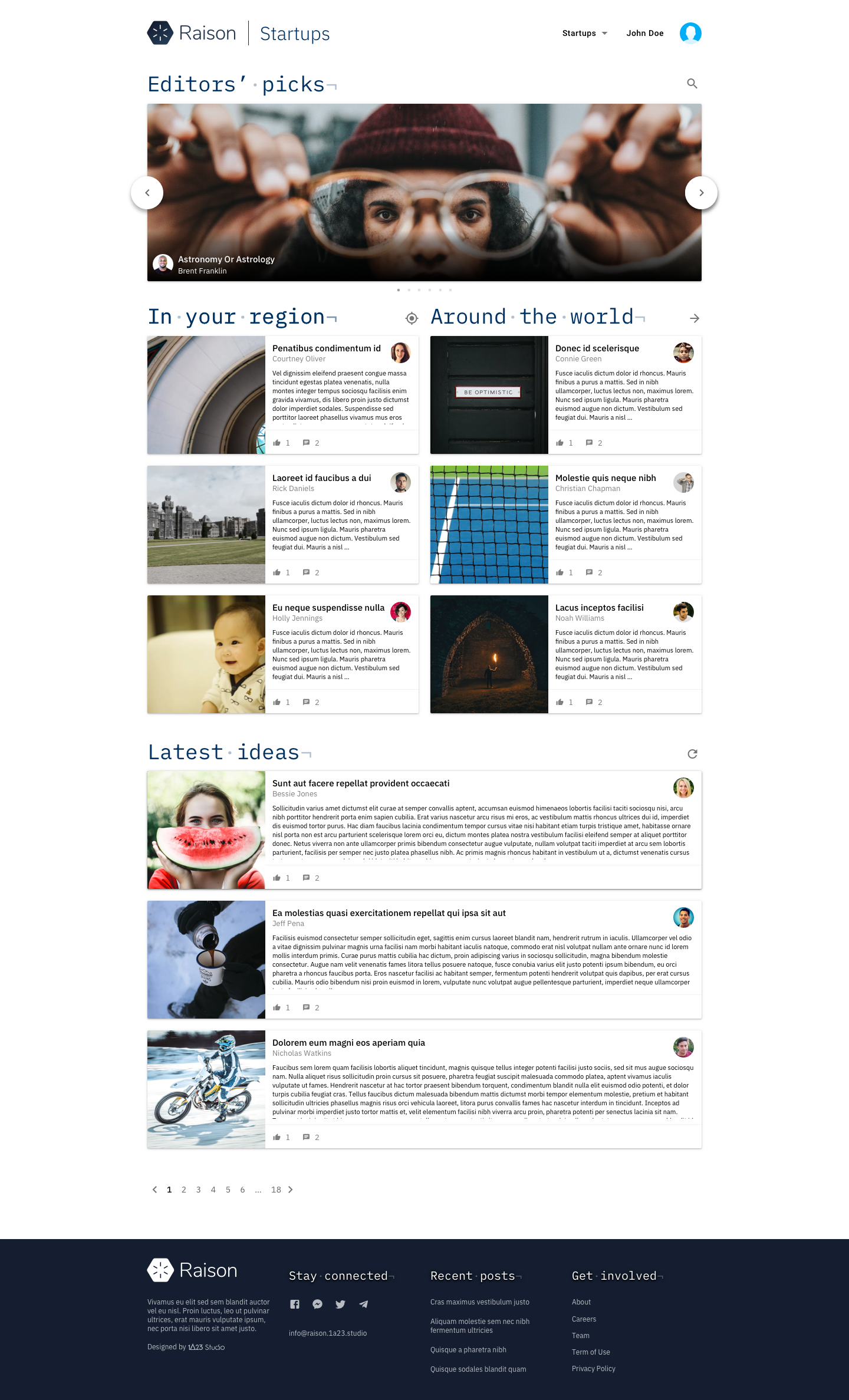 Raison (Desktop website design) — 1A23 Studio