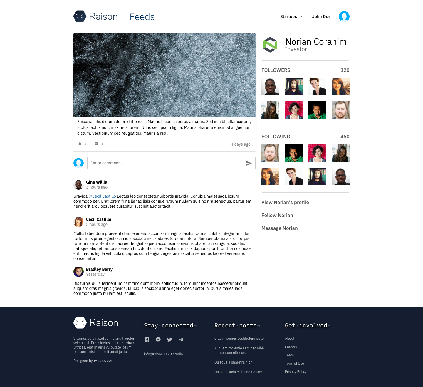 Raison (Desktop website design) — 1A23 Studio